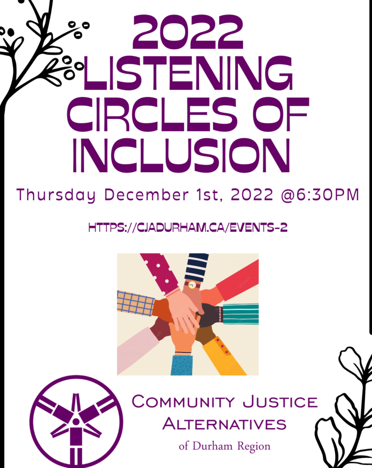 LISTENING CIRCLES OF INCLUSION - Homelessness In Durham